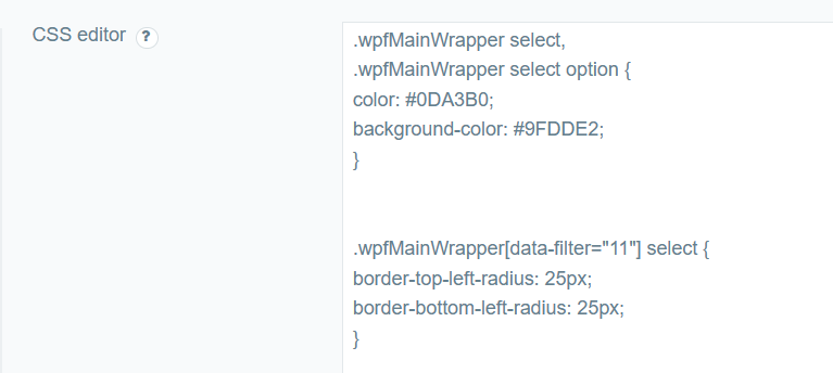 Product Filter Design Modification Guide (CSS) - WBW
